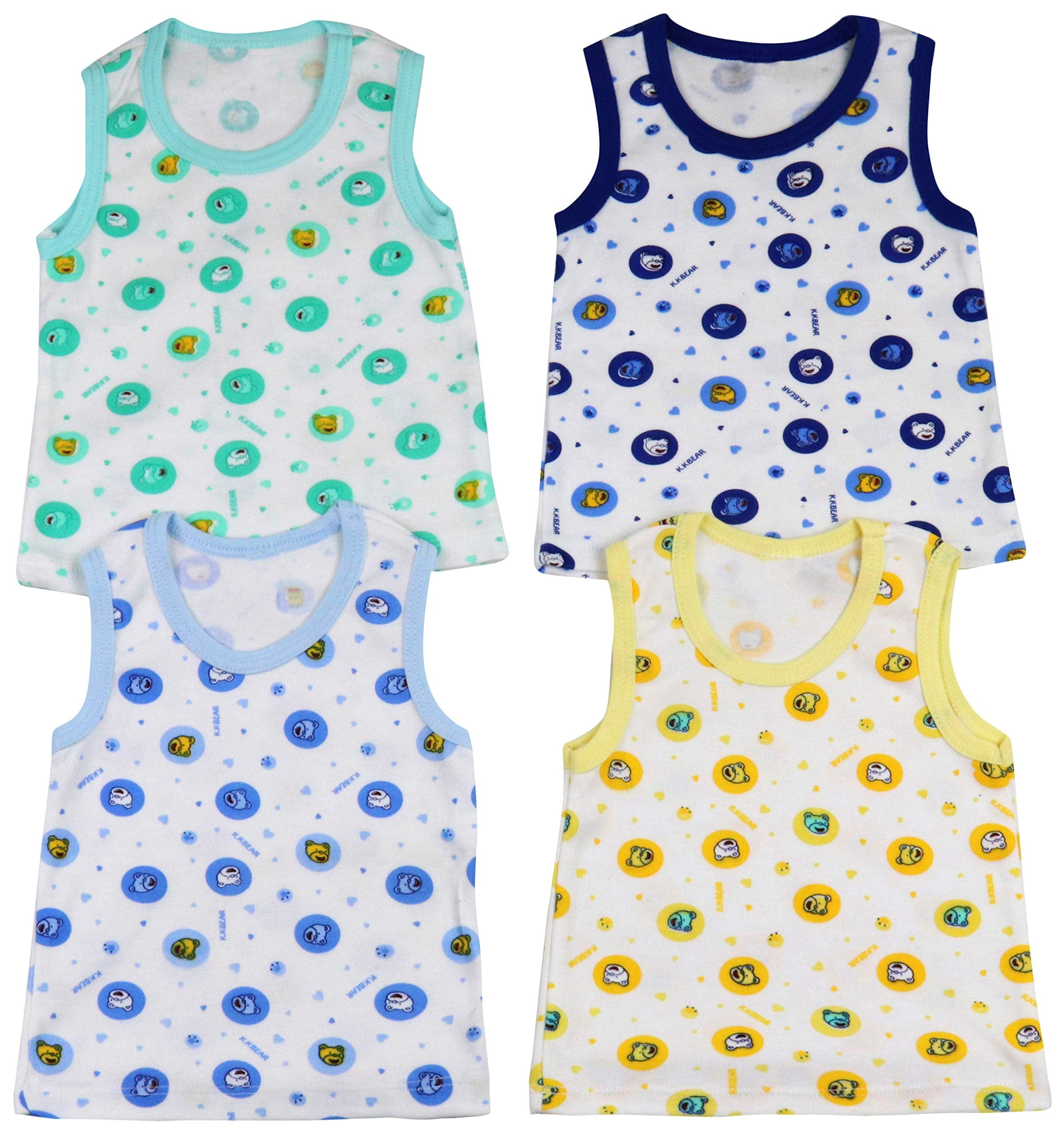 ToBeInStyle Boy's Pack of 4 Ultra-Soft Cotton Tank Tops - Bears - 4 ...