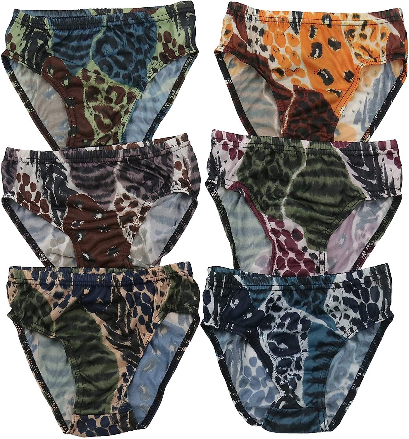 ToBeInStyle Boy's Pack of 6 Briefs - Wild Briefs - S - Walmart.com