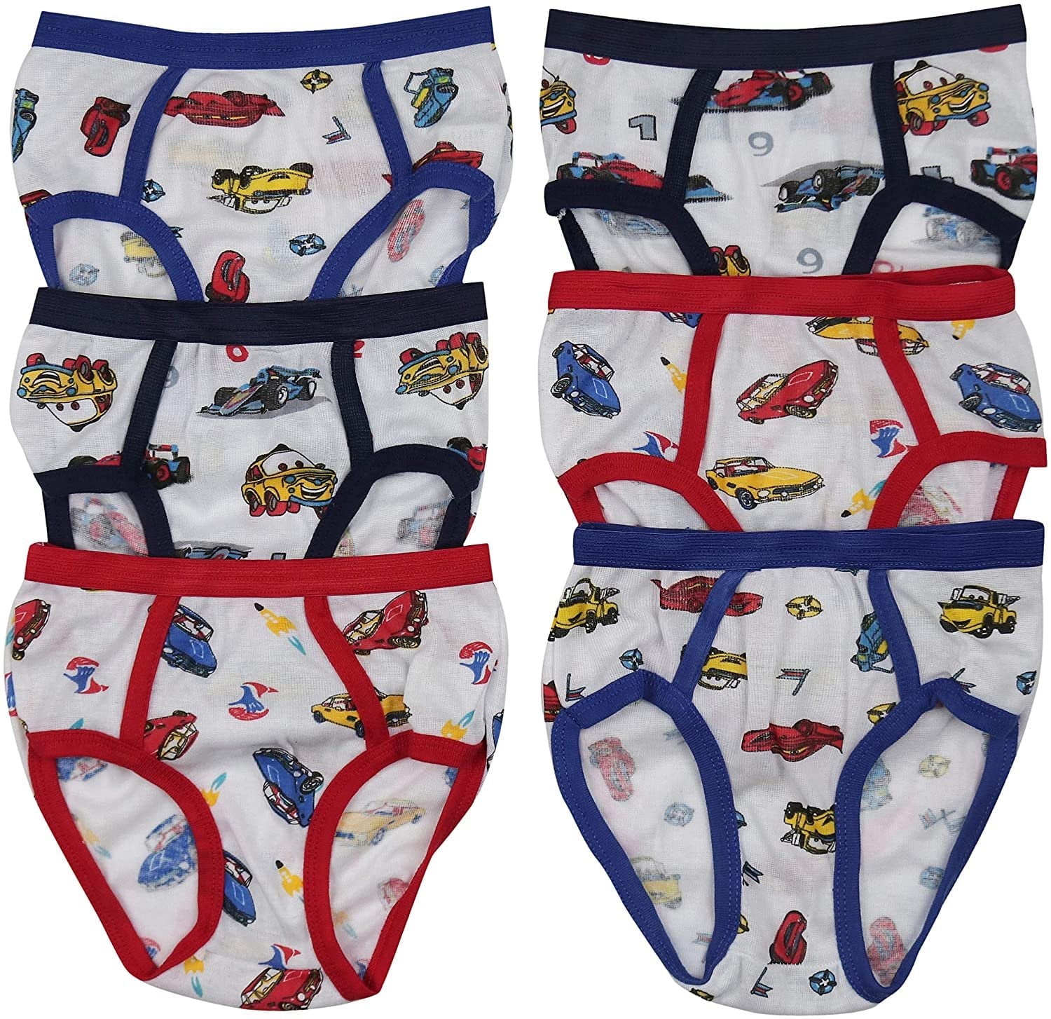 ToBeInStyle Boy's Pack of 6 Seamless Boxer or Briefs - Classic Cars ...