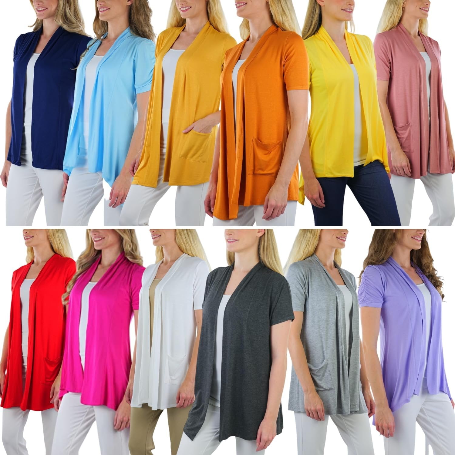ToBeInStyle Girl's Pack of 3 Randomly Selected Short Sleeve Cardigans ...