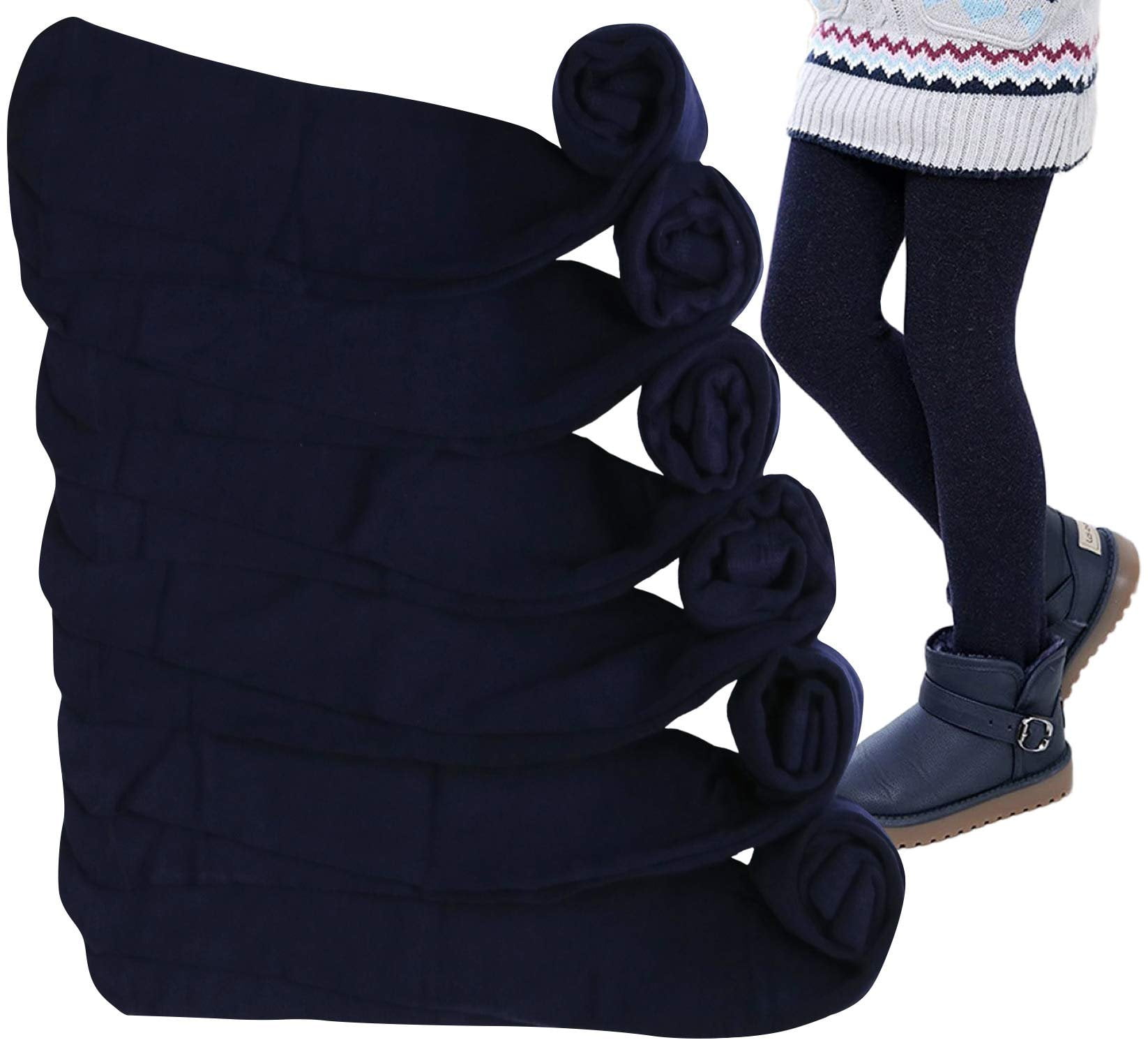 ToBeInStyle Girls' Pack of 6 Full Length Footed Winter Knit Acrylic ...