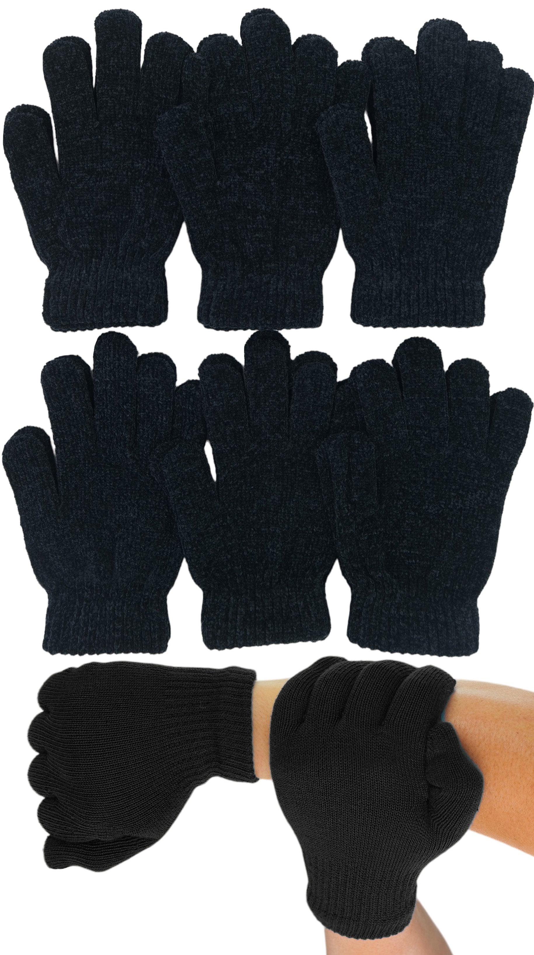 ToBeInStyle Men's Pack of 6 Assorted Touch Screen Magic Gloves ...