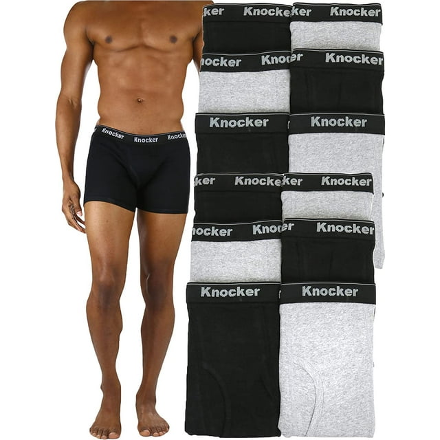 ToBeInStyle Men's Pack of 6 Thick Knocker Waistband Boxer Briefs Underpants - 2X-Large - Walmart.com