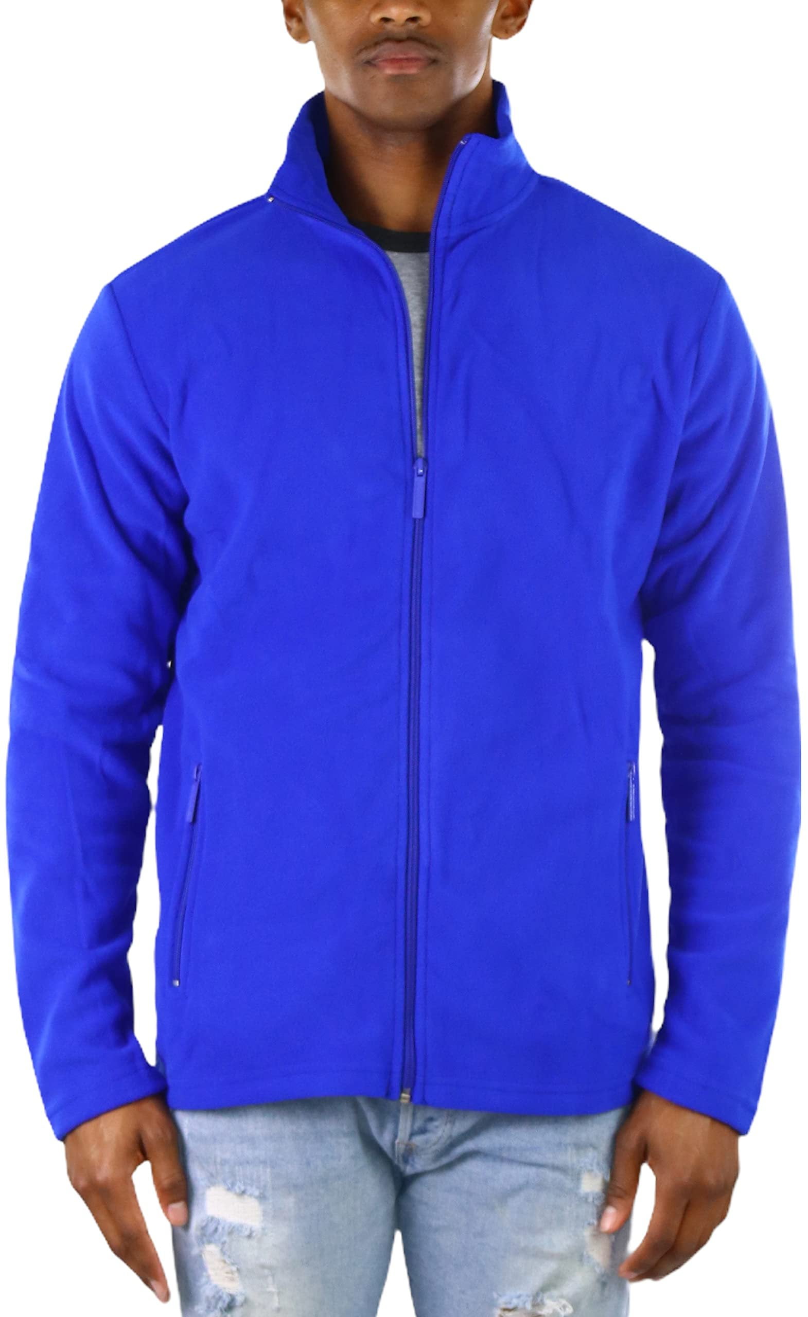 ToBeInStyle Men's Zip Up Long Sleeve High Collar Polar Fleece Jacket ...