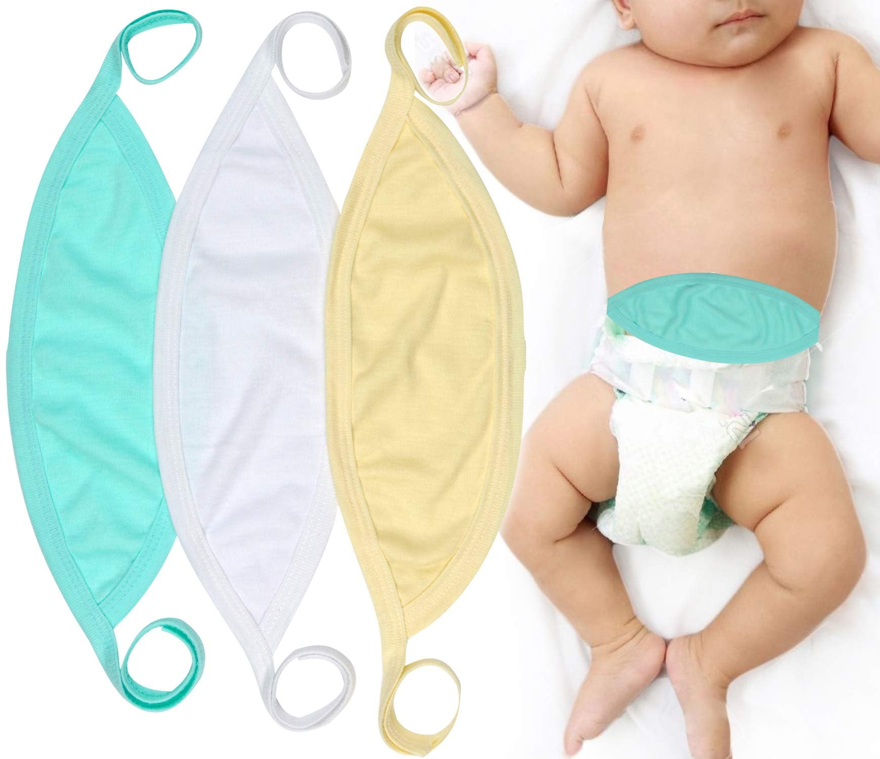 ToBeInStyle Newborn Babies' 3 Pack Ultra-Soft Cotton Baby Umbilical ...