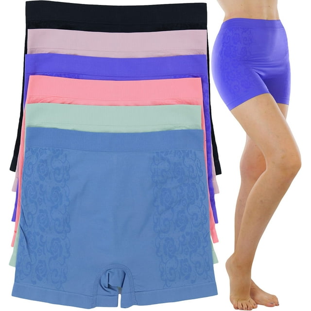 ToBeInStyle Women's 6 Pack Control Shaping Booty Shorts Boyshorts ...