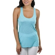 ToBeInStyle Women's Racerback Elastic Form Fitting Tank Top - Baby Blue ...