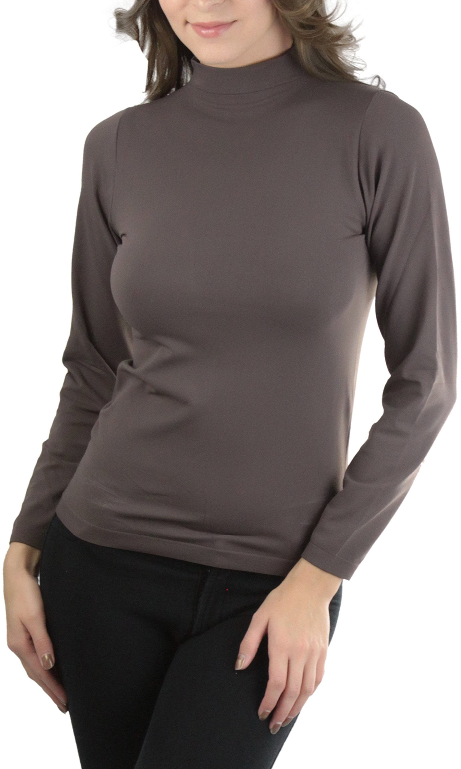 ToBeInStyle Women's Long Sleeve Turtle Neck Top - Walmart.com