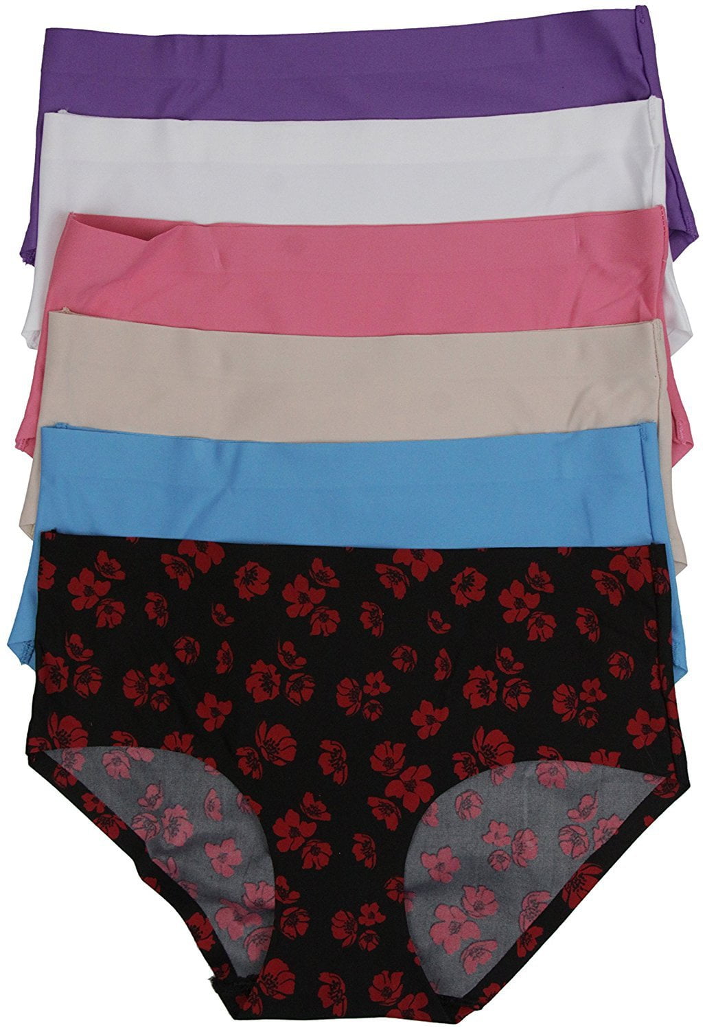 ToBeInStyle Women's Pack Of 6 Laser Cut Panties - Walmart.com