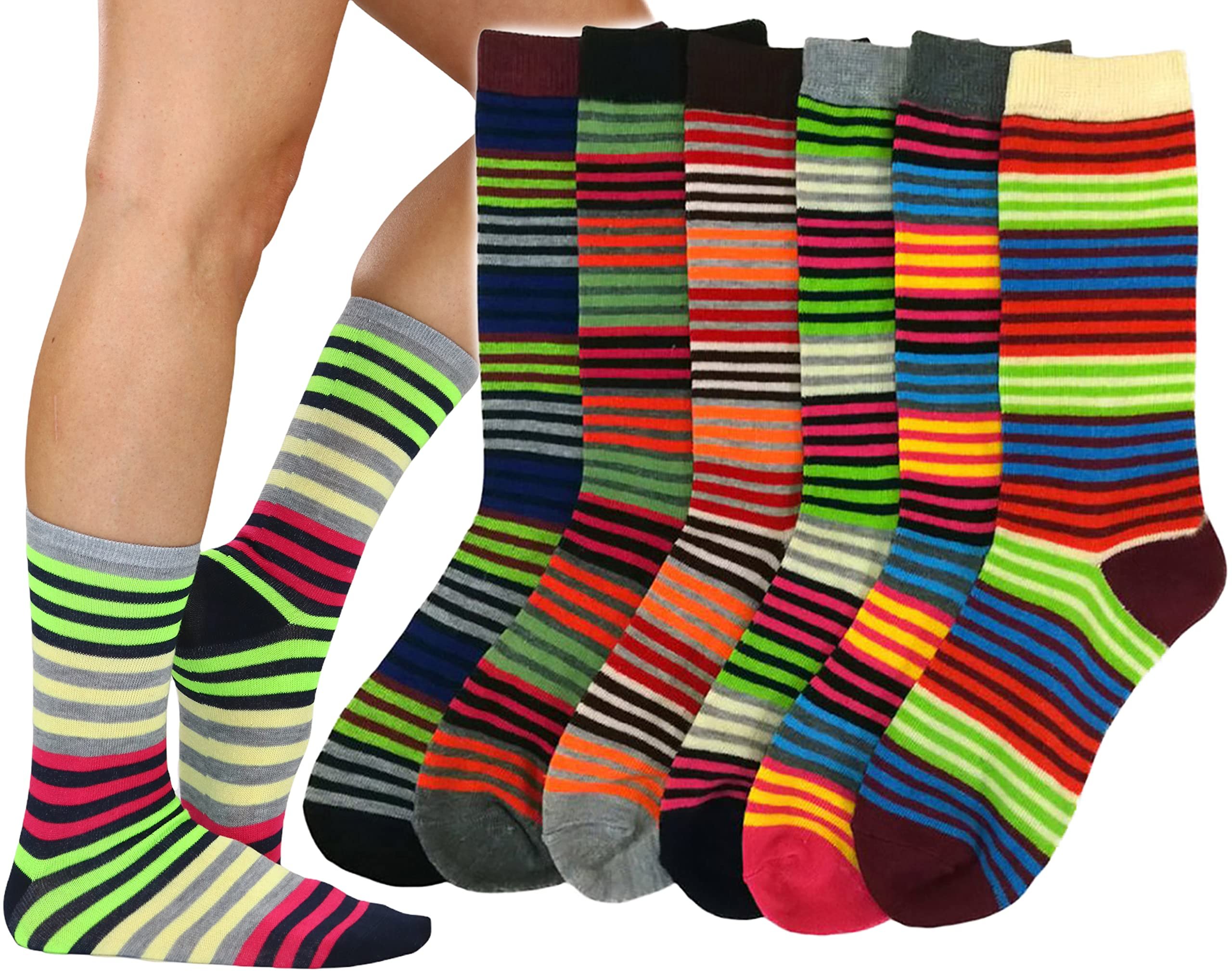 TeeHee Women Happy Birthday Cotton Crew Socks 4-Pack (Queen of the day ...