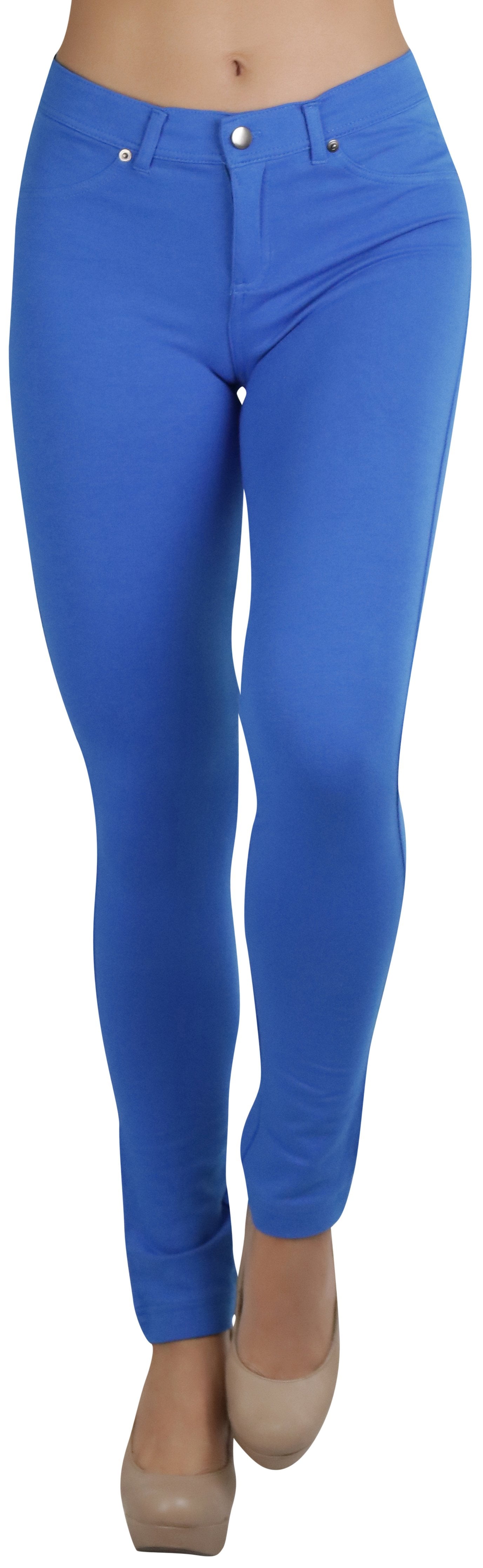 ToBeInStyle Women's Pull-On Denim Like Skinny Fit Stretch Jegging Pants ...