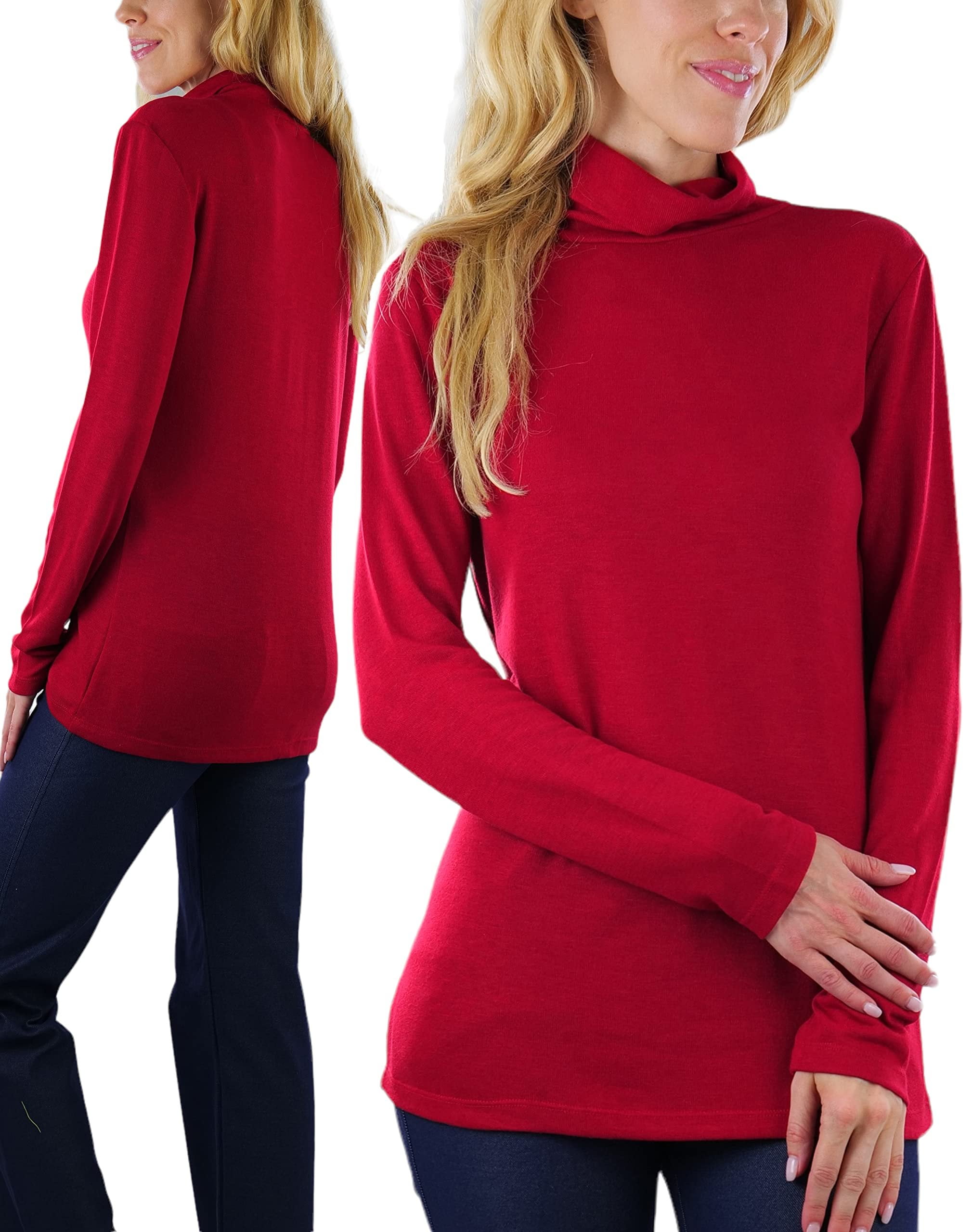 ToBeInStyle Women's Relaxed fit Long Sleeve Soft and Stretchy ...