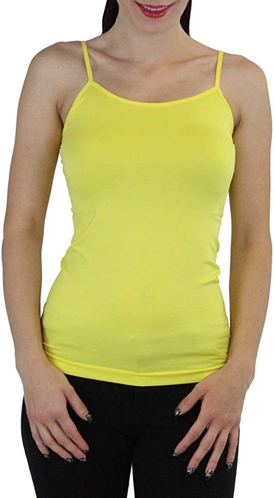 ToBeInStyle Women's Seamless Shaping Spaghetti Strap Camisole - Yellow ...