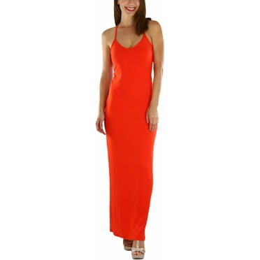 24seven Comfort Apparel Plus Size Racerback Maxi Dress - Walmart.com