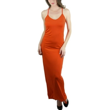 24/7 Comfort Apparel Women's Plus Size Racerback Maxi Dress - Walmart.com