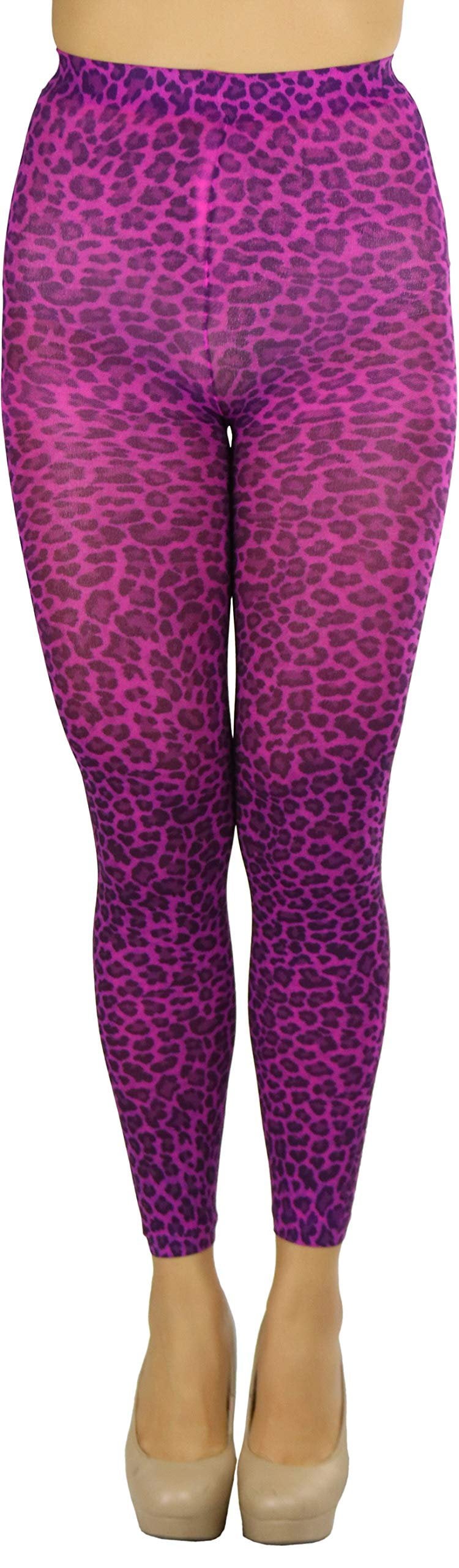 ToBeInStyle Womens Nylon Footless Tights Hosiery W/Leopard Cheetah ...