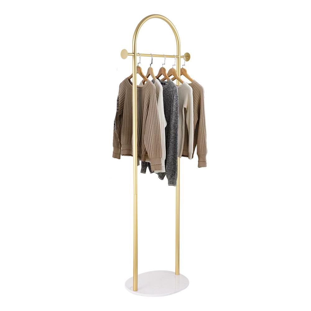 TOHU Coat Rack Stand Luxury Gold Freestanding Hall Coat Tree Marble ...