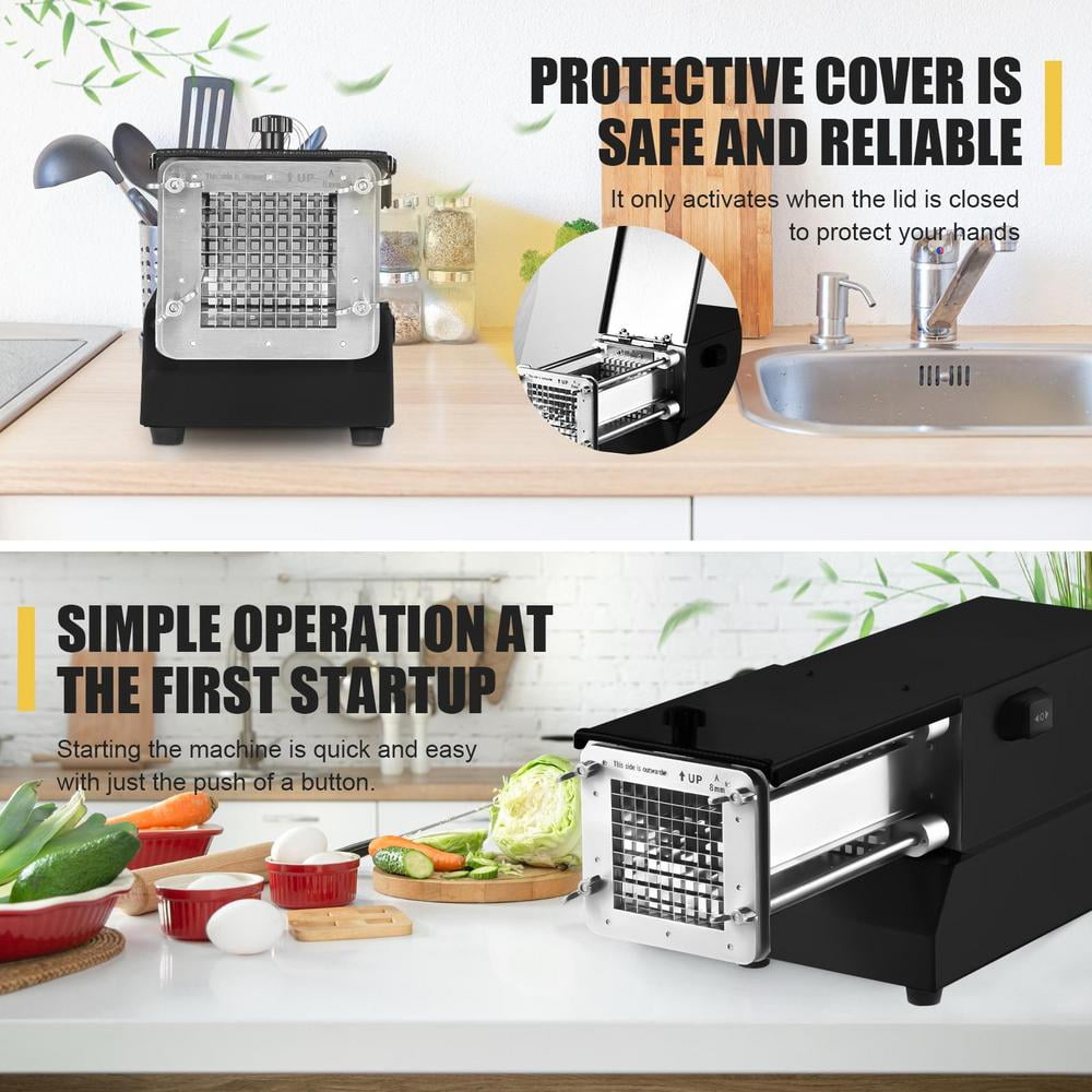 TOHU Electric Fry Cutter Electric Stainless Steel Potato Cutter ...