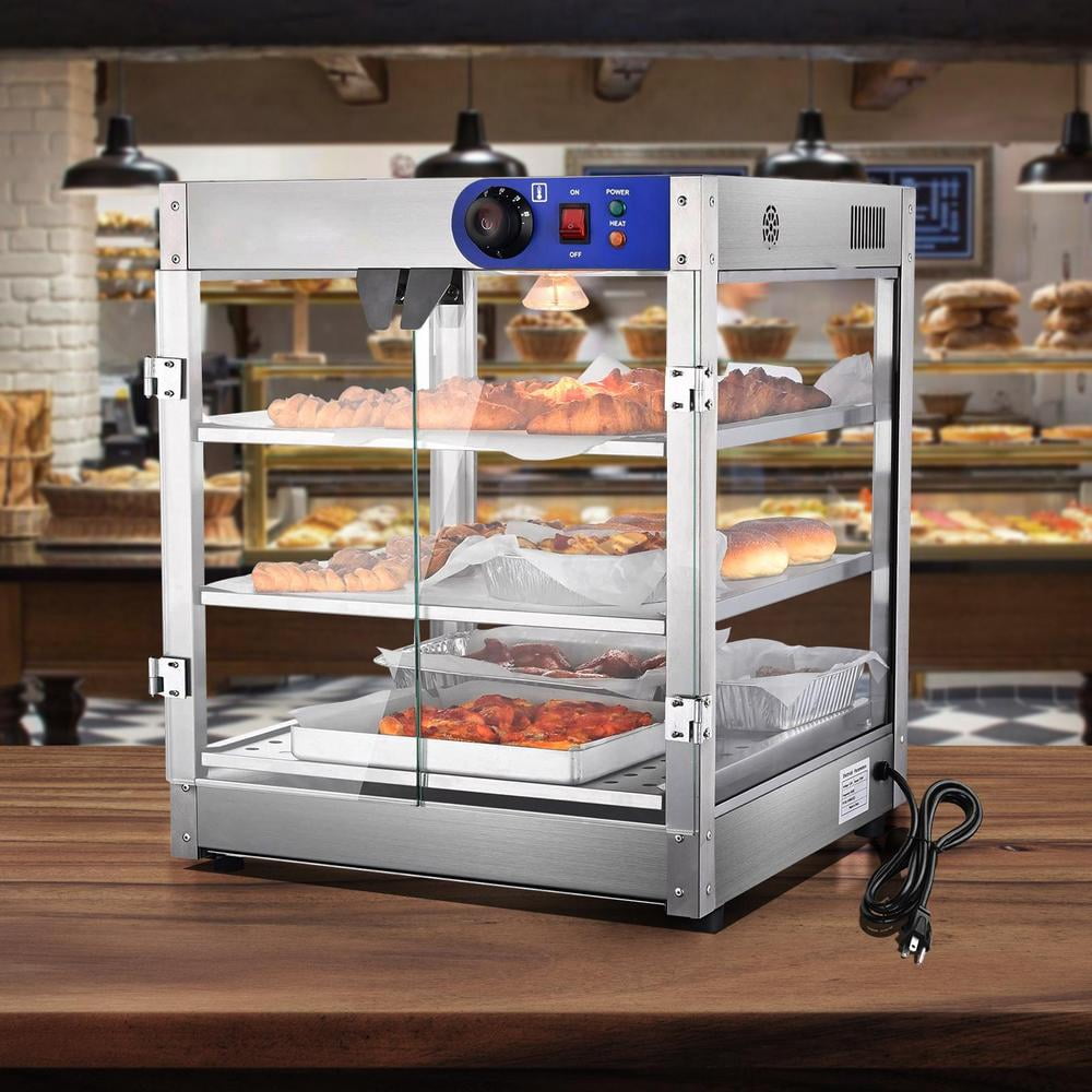 TOHU Food Pizza Warmer 3-Tier Electric Food Warmer Pastry Display Case ...