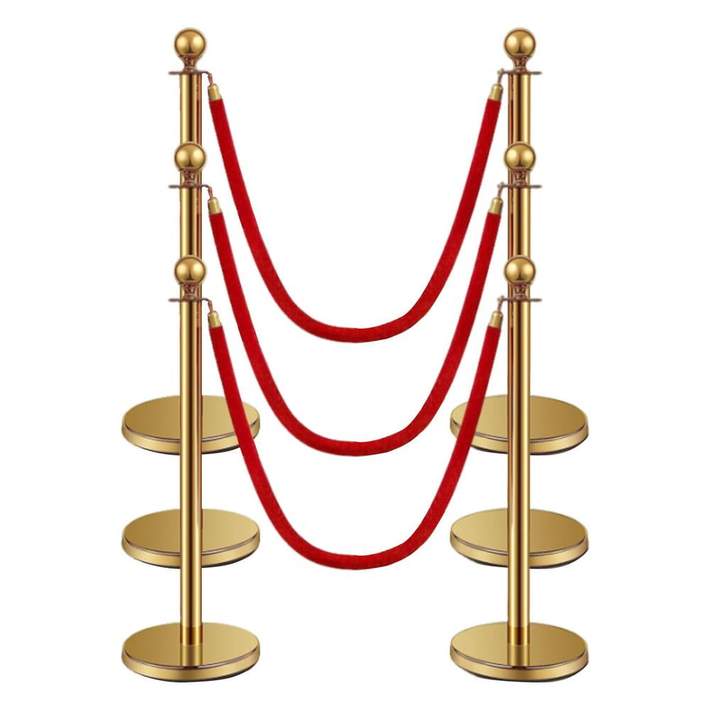 ToHu Gold Stanchions Stainless Steel Stanchion Post Queue Red Carpet ...