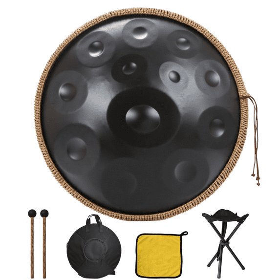 ToHu Handpan Drum 22 Inches D Minor, 12 Notes Hand Drum Instrument ...