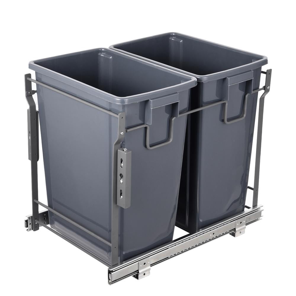 TOHU Heavy-Duty Sliding Garbage Bin 2pcs Pull Out Food Waste Organizer ...