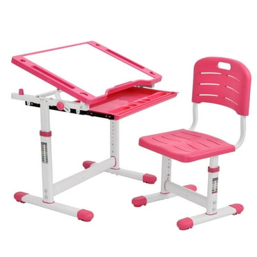 Arlopu Kids Desk and Chair Set, Multifunctional Children Study Desk ...