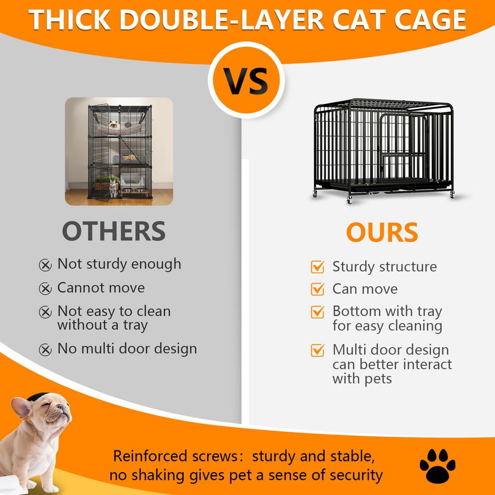 ToHu Large Dog Kennel Giant Dog Crate Dog Crates for Large Dogs with ...