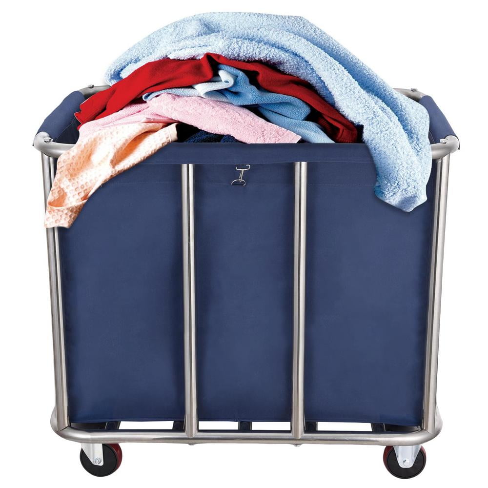 ToHu Laundry Cart 330 Lbs Load Folding Laundry Storage Basket Dirty ...