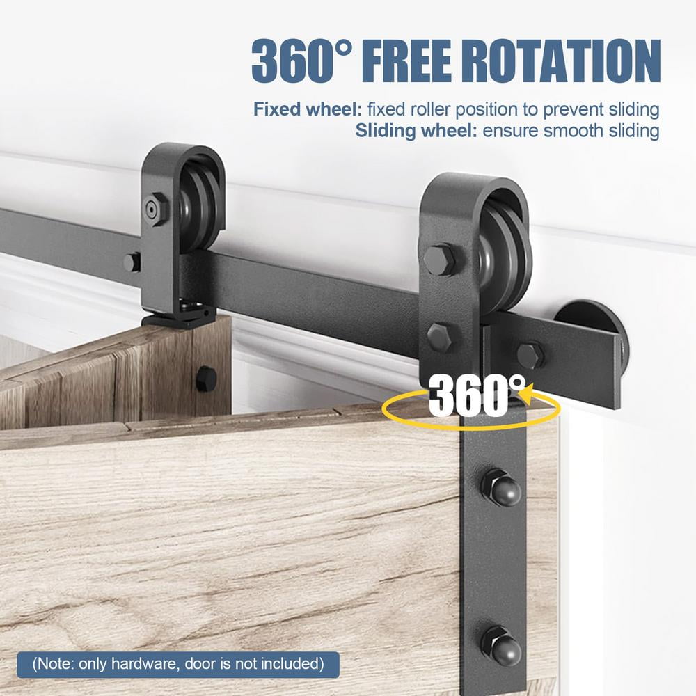 TOHU Mini-Sliding Barn Door Hardware Kits Carbon Steel Rail Sliding ...