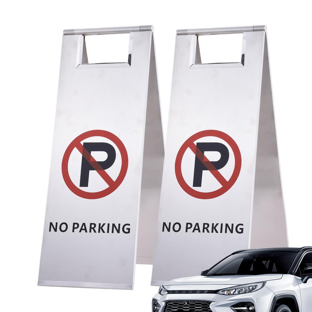 TOHU No Parking Signs 2 PCS Stainless Steel No Parking Warning Sign ...
