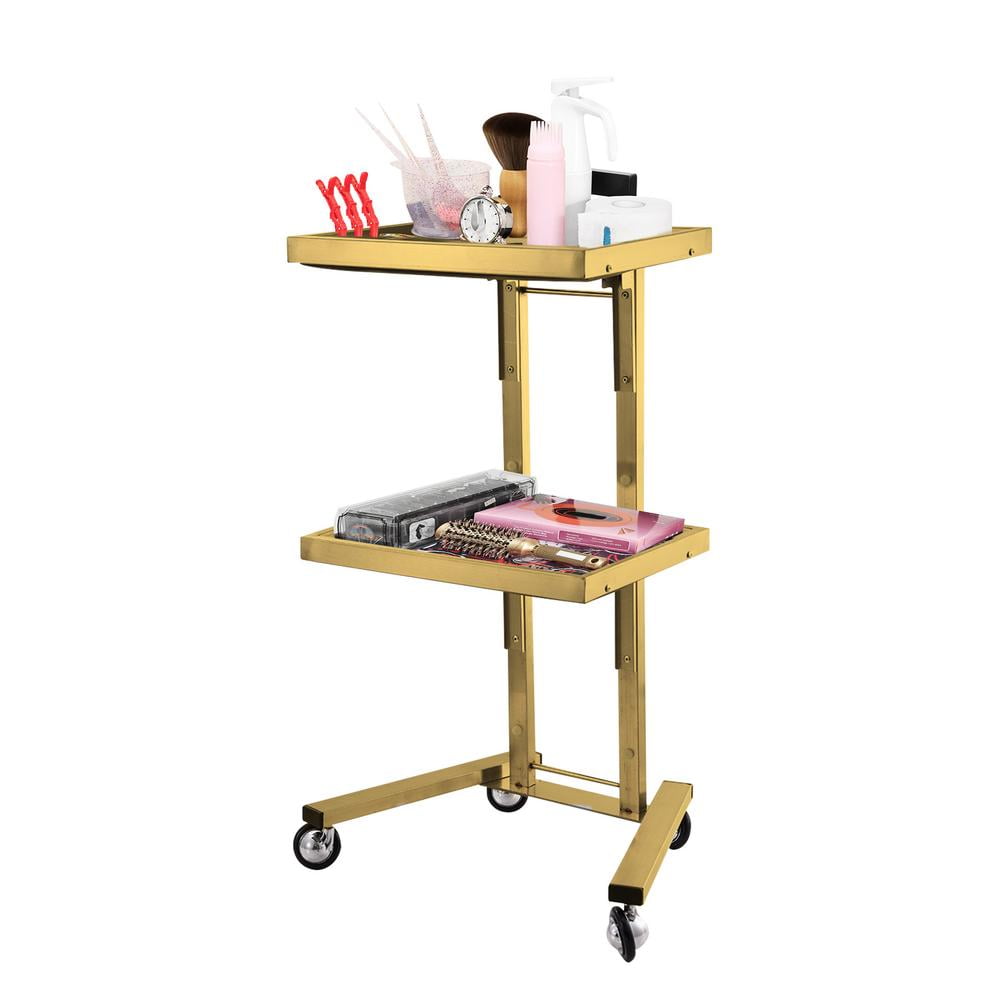 TOHU Rolling Salon Tray on Wheels Folding Beauty Rolling Tray Trolley ...