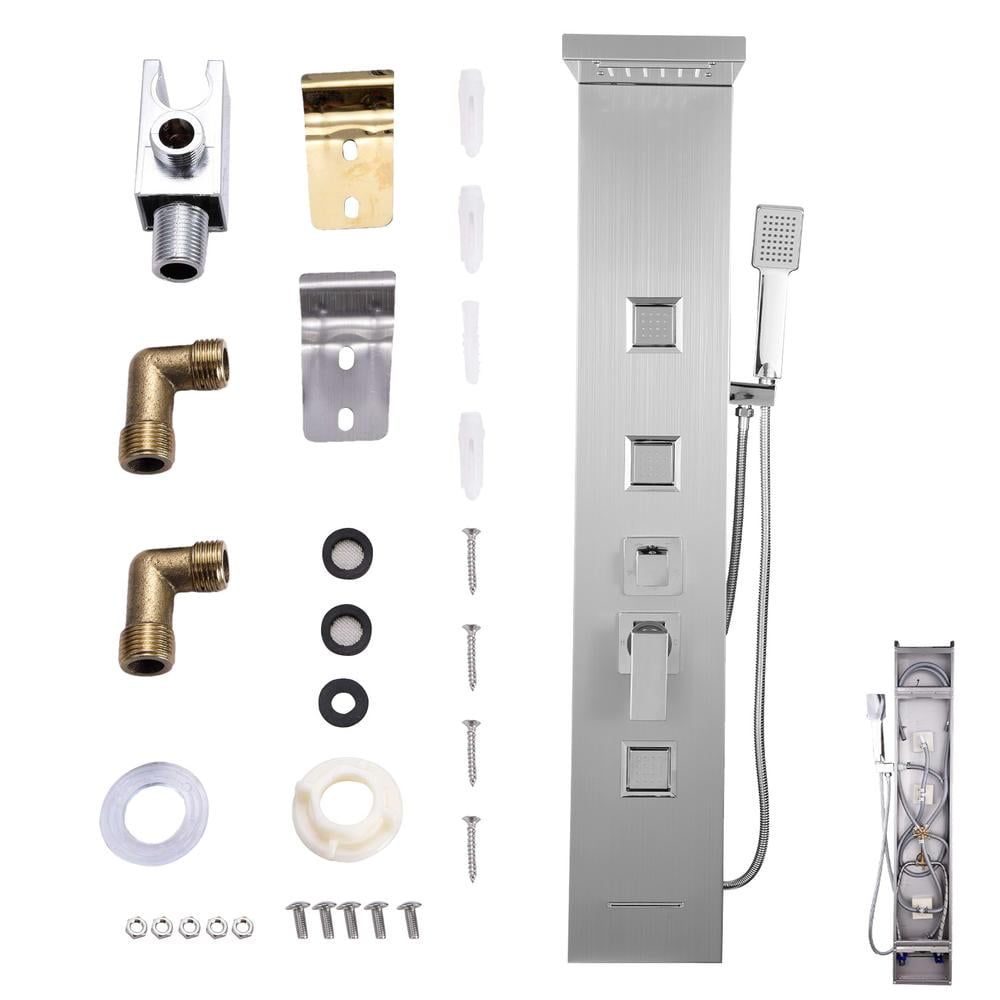 TOHU Shower Unit Stainless Steel Shower Column Faucet Rain Massage ...