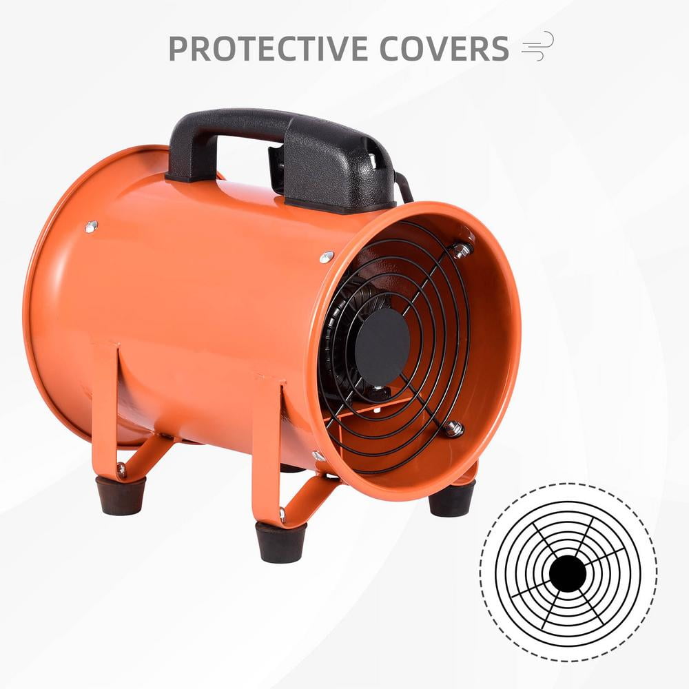 ToHu Utility Blower 110v Exhaust Axial Hose Fan Portable Utility Blower Fan High Velocity ...