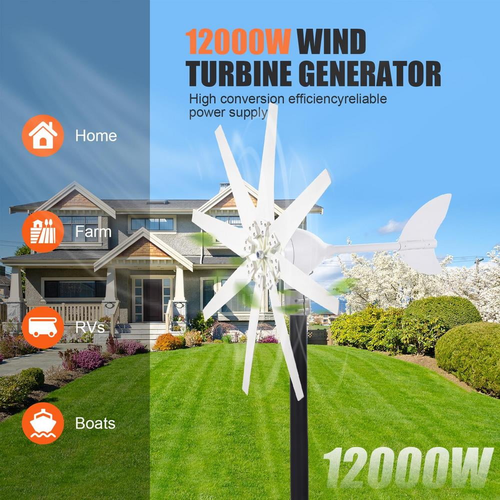ToHu Vertical Axis Wind Turbine Wind Generators 12000W Silent Wind ...