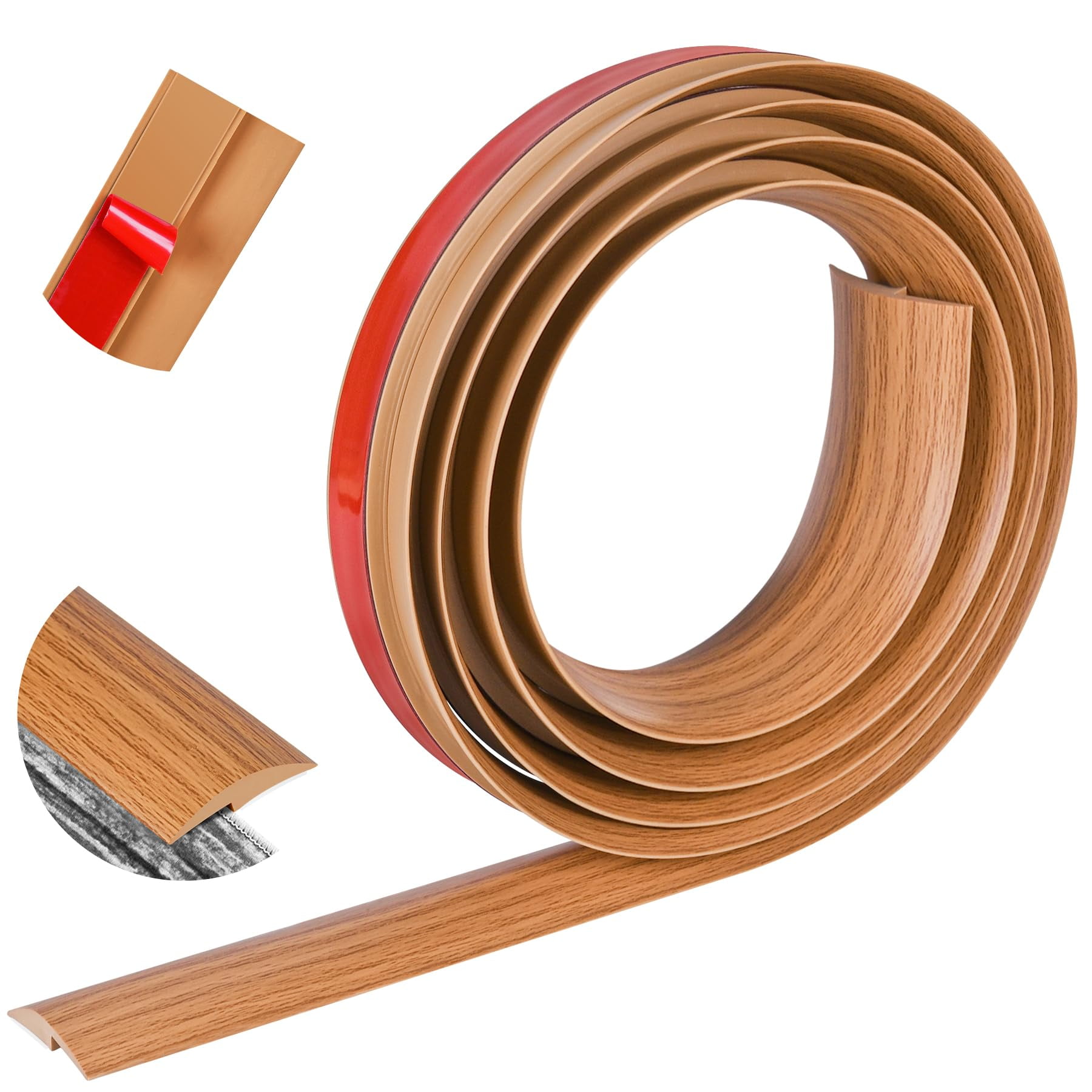 ToLanbbt 3.3Ft Floor Transition Strip Self Adhesive Carpet Tile Floor ...