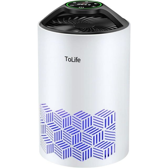 Free Shipping! ToLife Air Purifiers for Home Bedroom - HEPA Filter Air Cleaner for Pet Hair ...