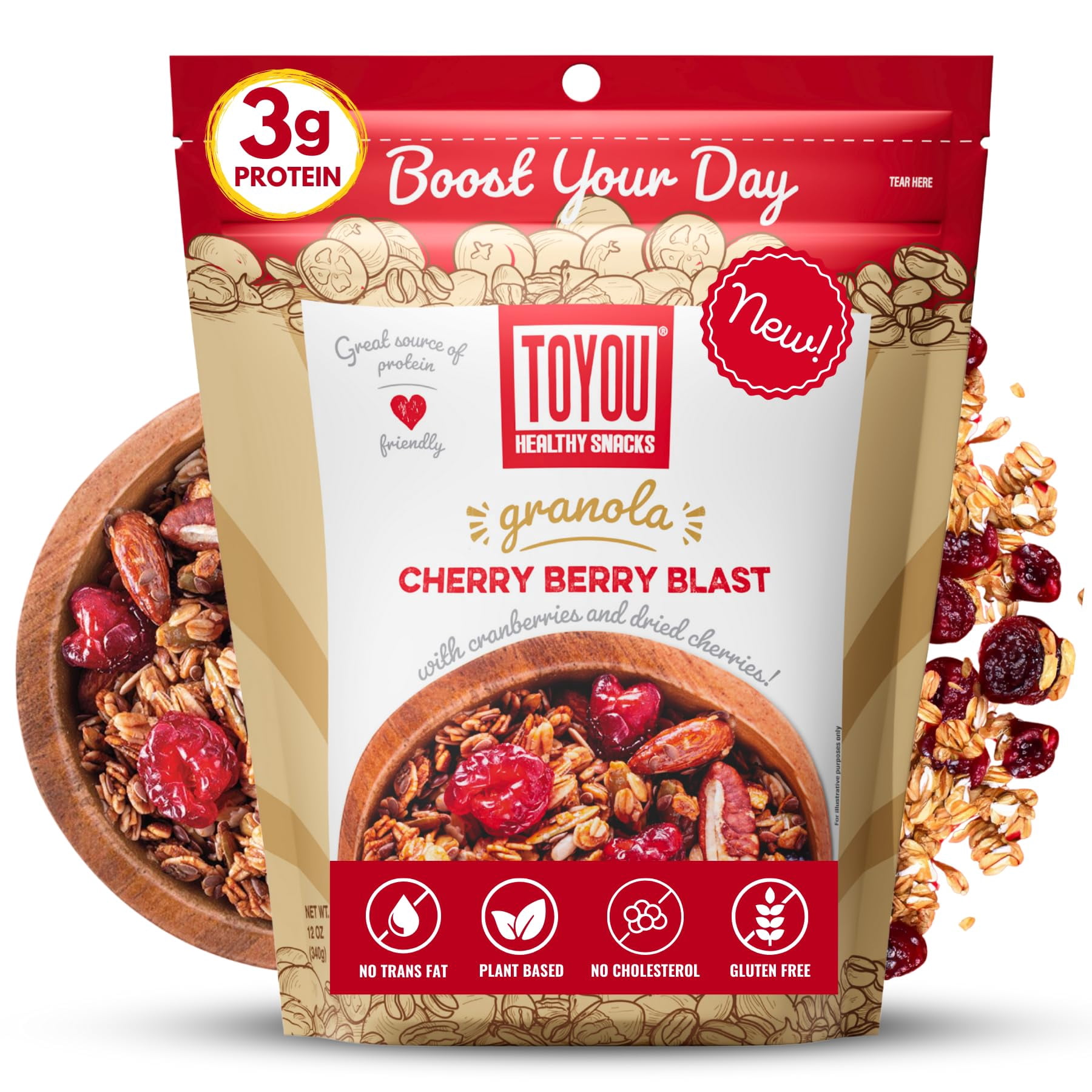 ToYou Snacks Granola, Fruit CCF19 and Granola Cereal, | Blast - 12 ...