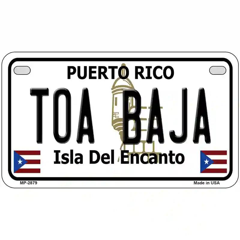 Toa Baja Puerto Rico Metal Novelty License Plate 7" x 4" Motorcycle (MP ...