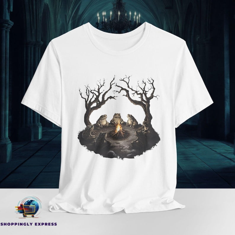Toad Cult Meeting Shirt – Gothic Frog Fire Circle Dark Forest Amphibian ...
