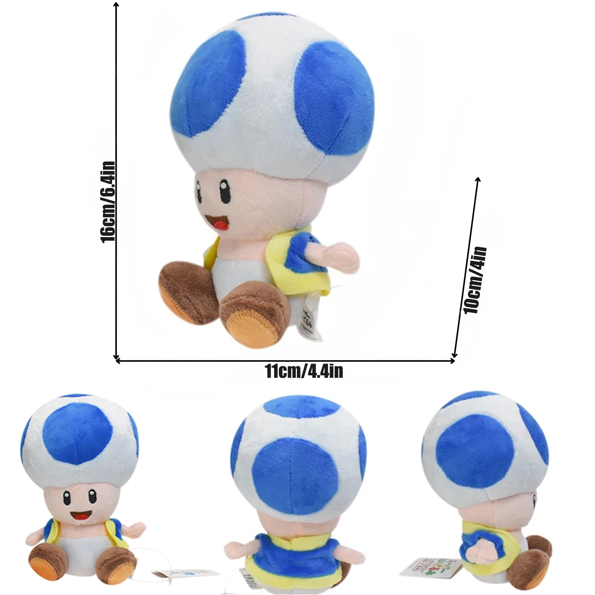 Toad Toadette Mushroom Mario Bros Plush Toys Luigi Cat Rosalina ...