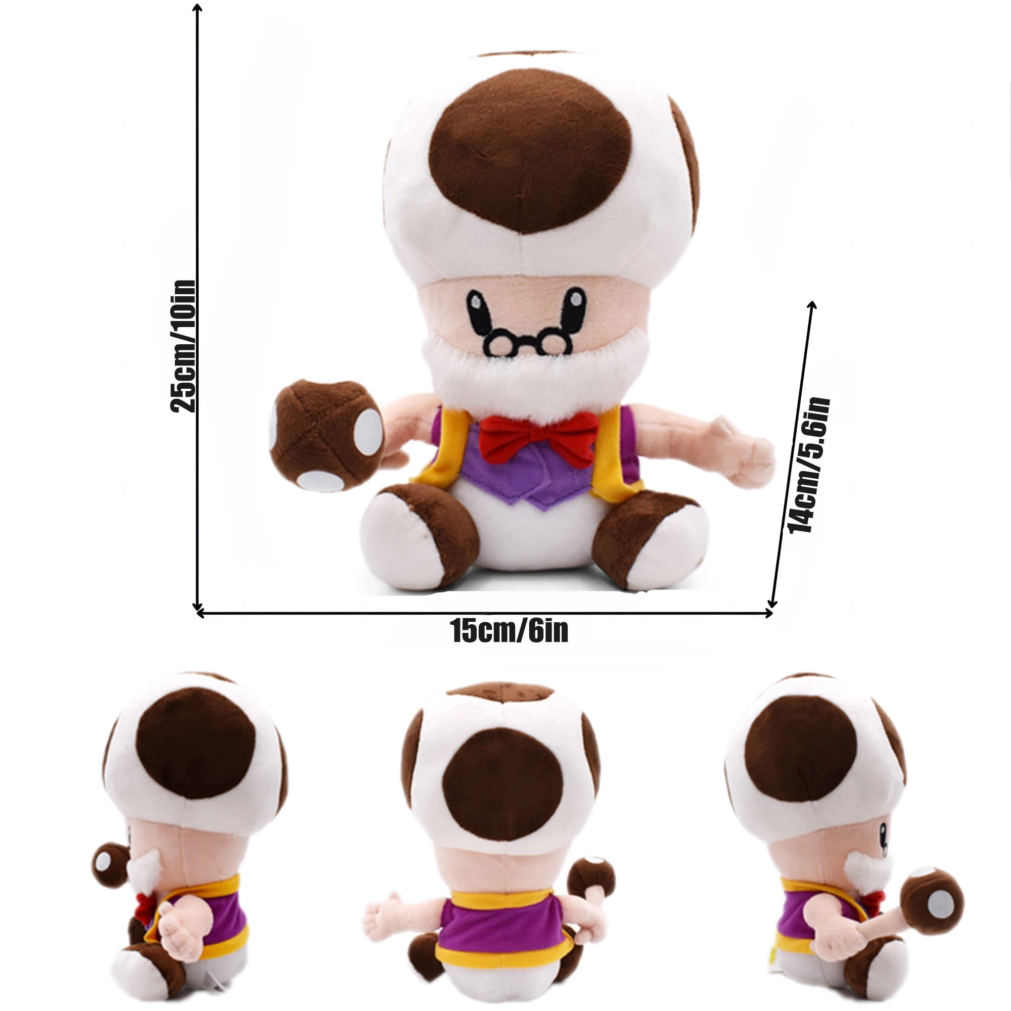 Toad Toadette Mushroom Mario Bros Plush Toys Luigi Cat Rosalina ...