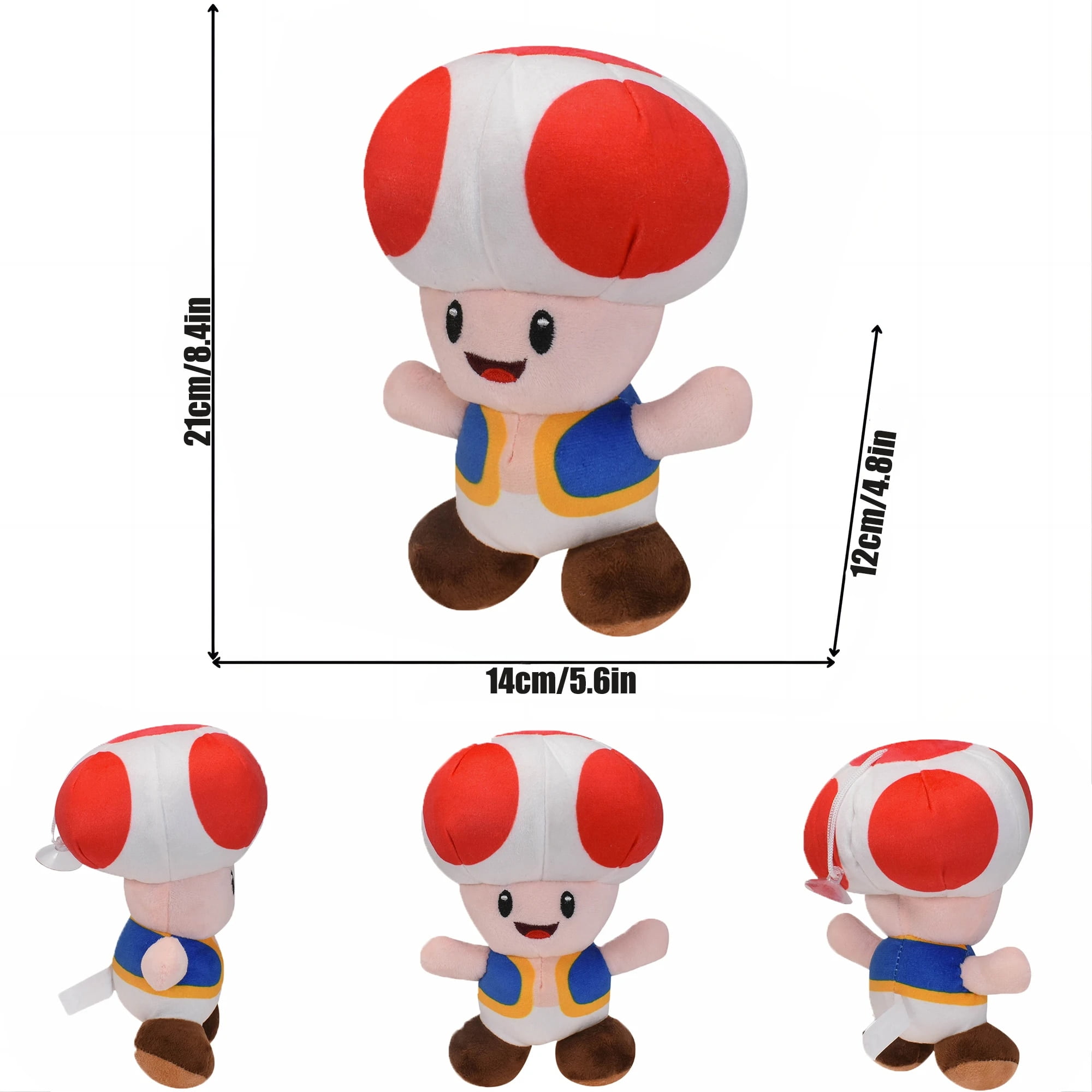 Toad Toadette Mushroom Mario Bros Plush Toys Luigi Cat Rosalina ...