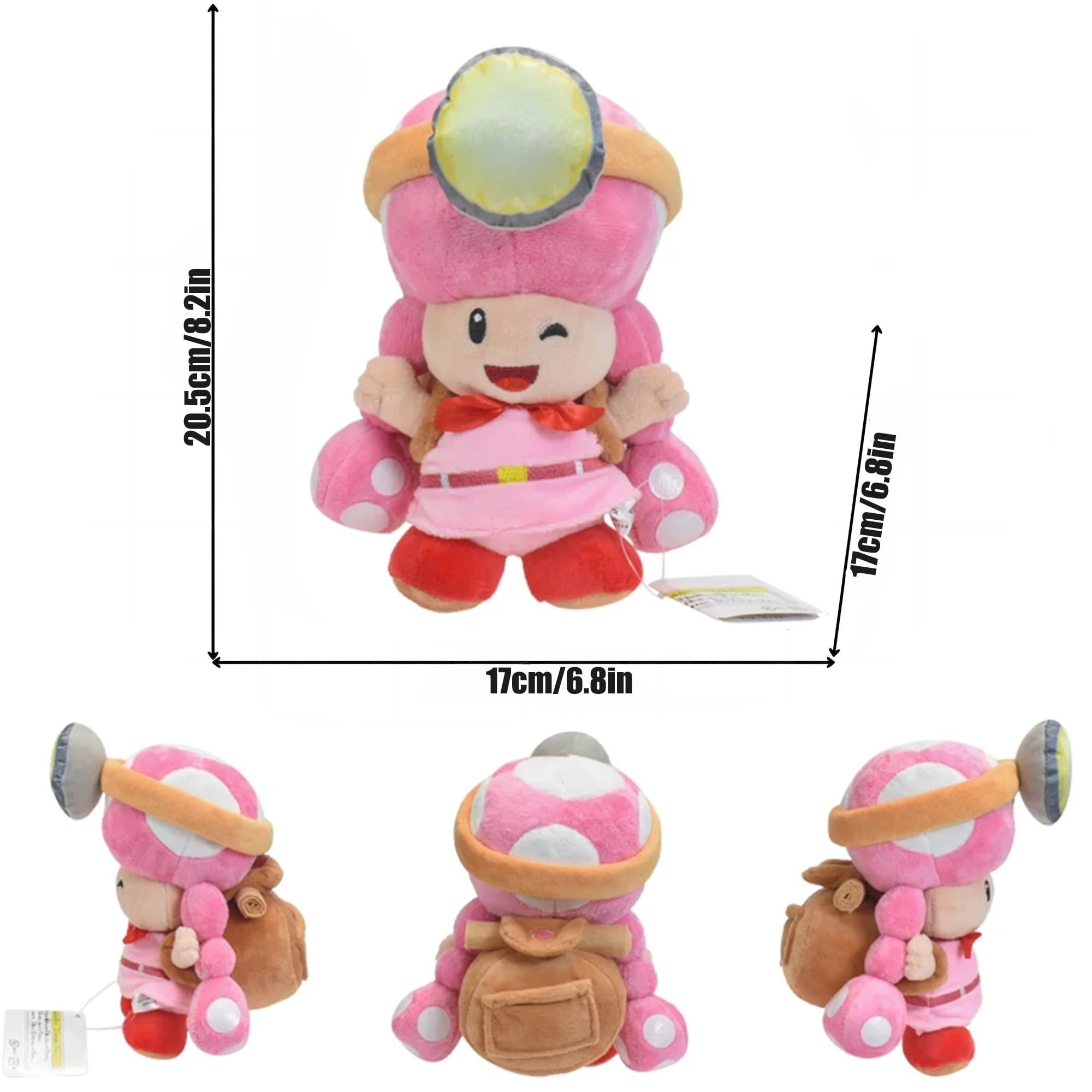 Toad Toadette Mushroom Mario Bros Plush Toys Luigi Cat Rosalina ...