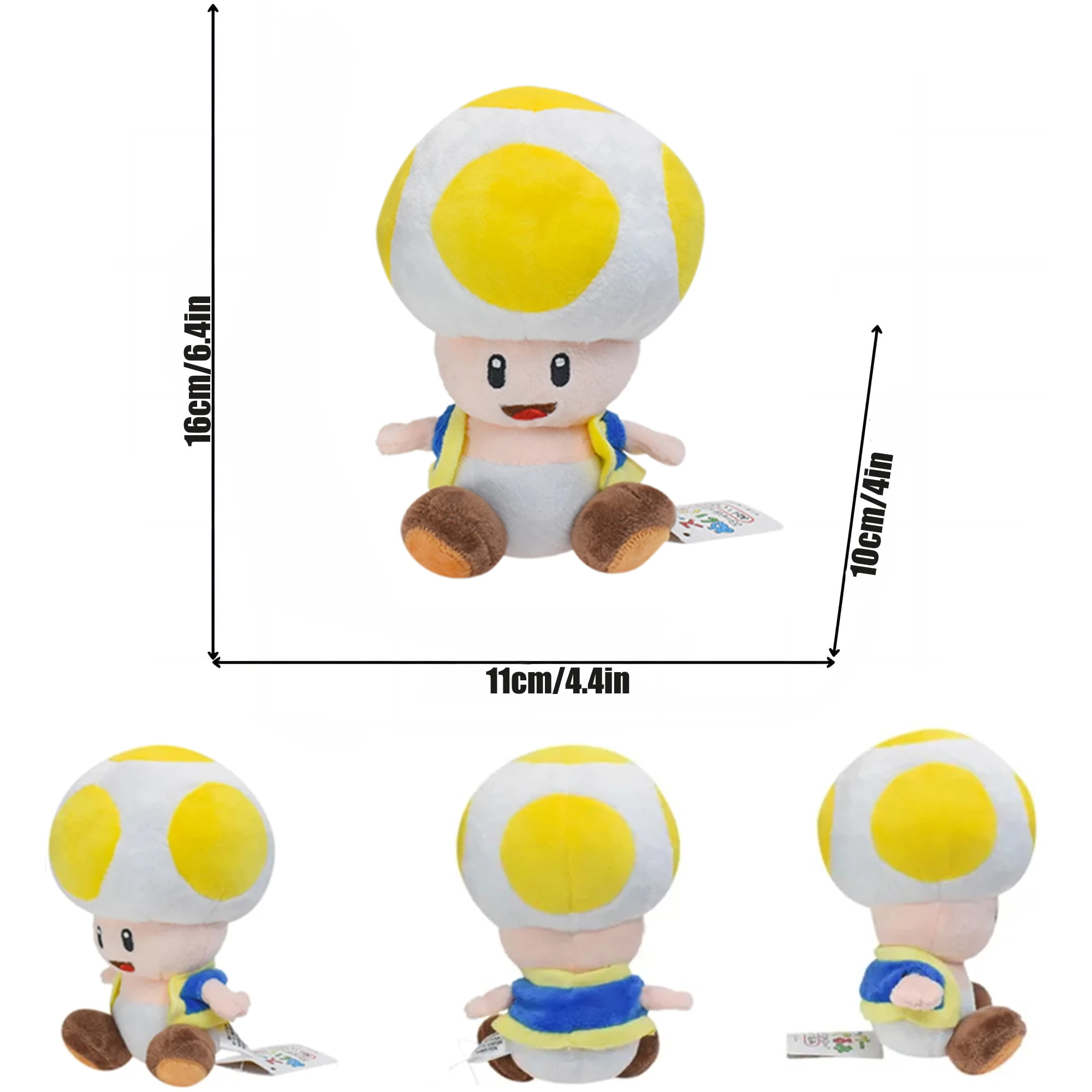 Toad Toadette Mushroom Mario Bros Plush Toys Luigi Cat Rosalina ...