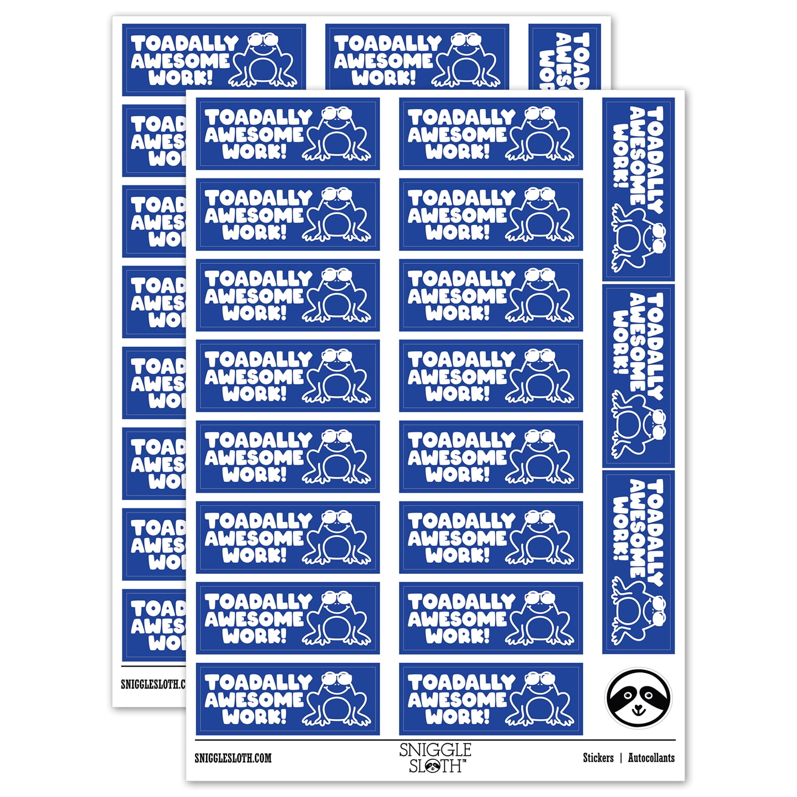 Toadally Totally Awesome Work Teacher Student School Sticker Set - Dark ...