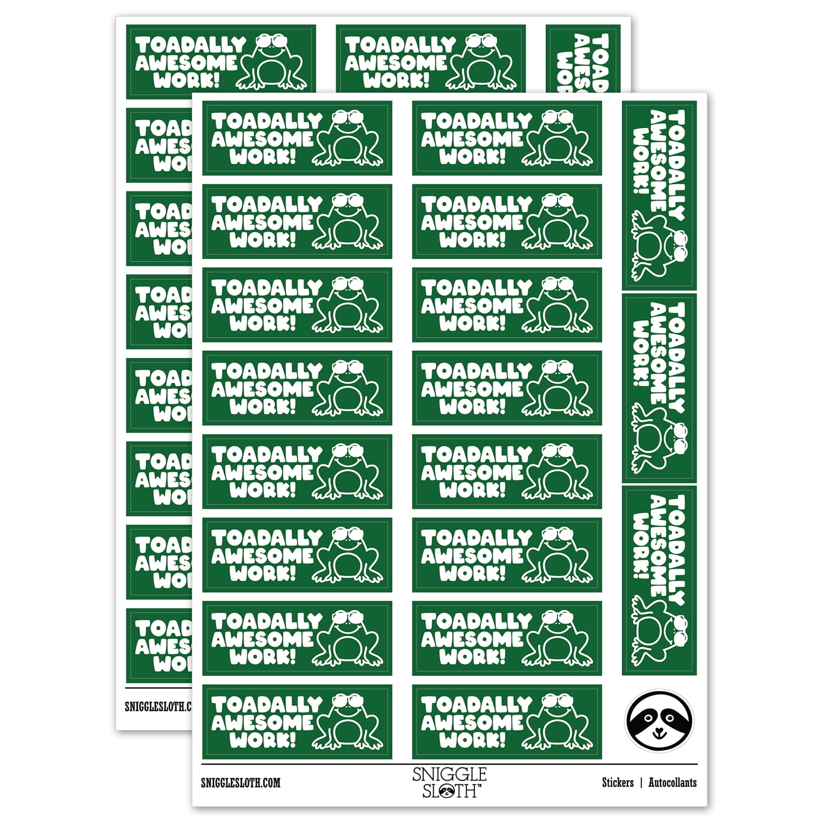 Toadally Totally Awesome Work Teacher Student School Sticker Set - Dark ...