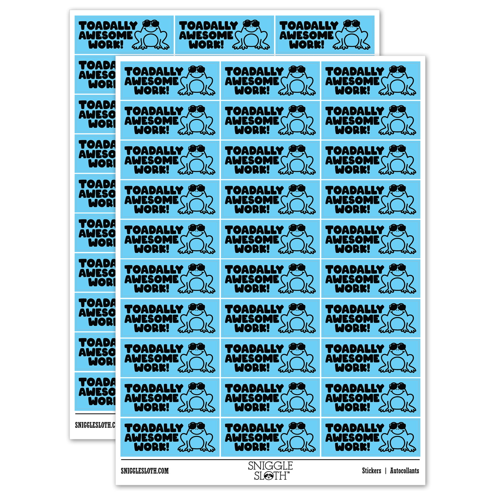Toadally Totally Awesome Work Teacher Student School Sticker Set ...