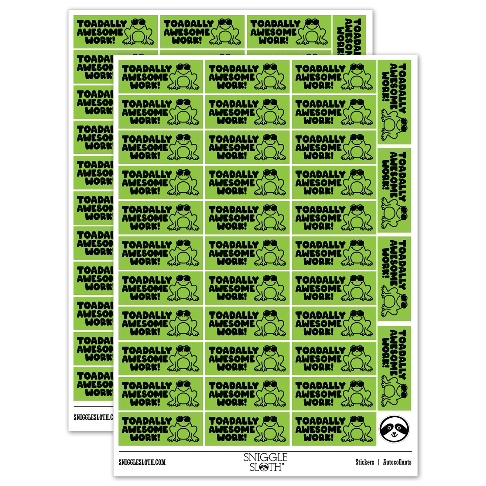 Toadally Totally Awesome Work Teacher Student School Sticker Set ...