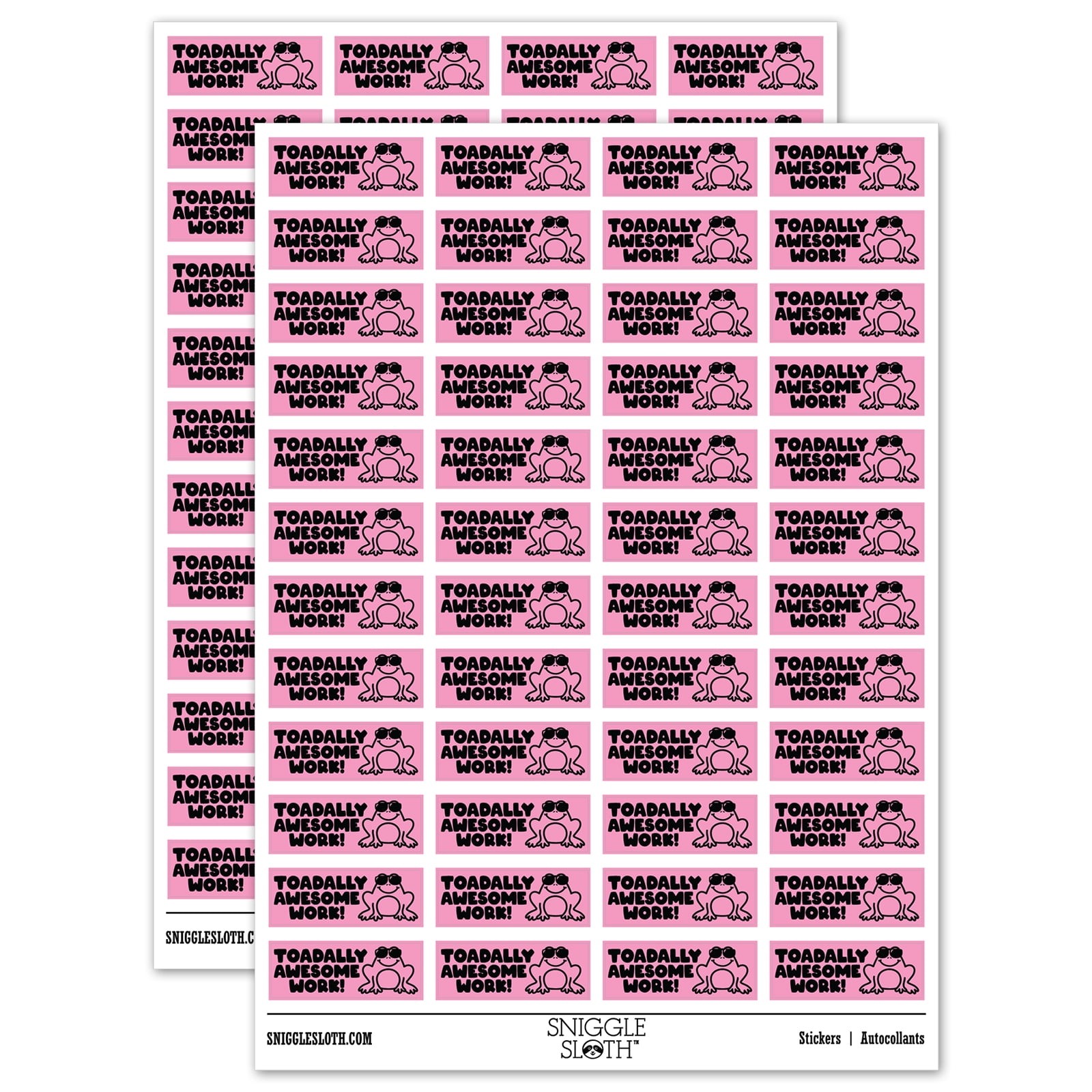 Toadally Totally Awesome Work Teacher Student School Sticker Set ...